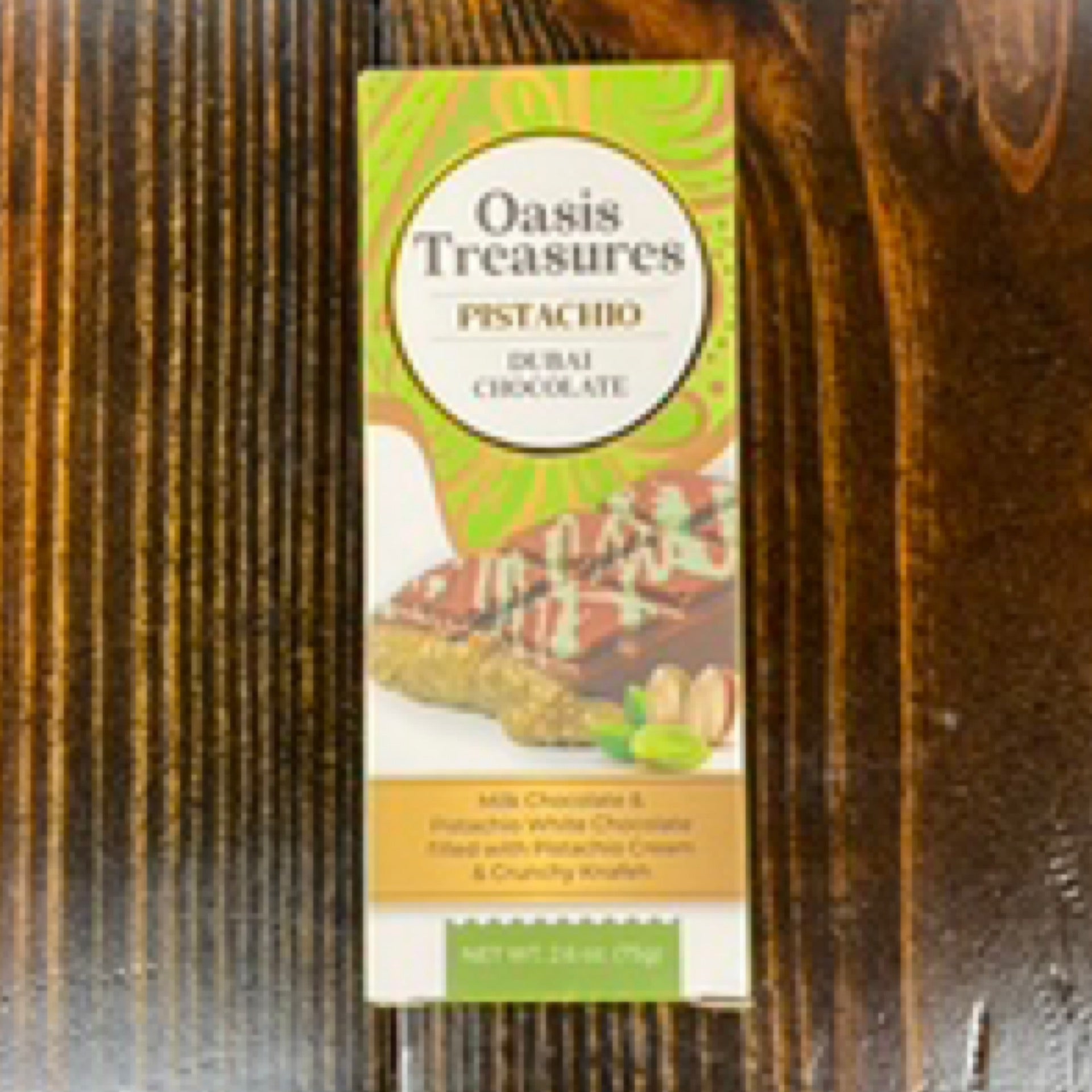 Oasis Treasures Dubai Chocolate: Pistachio 2.47oz | James' Sweet Spot