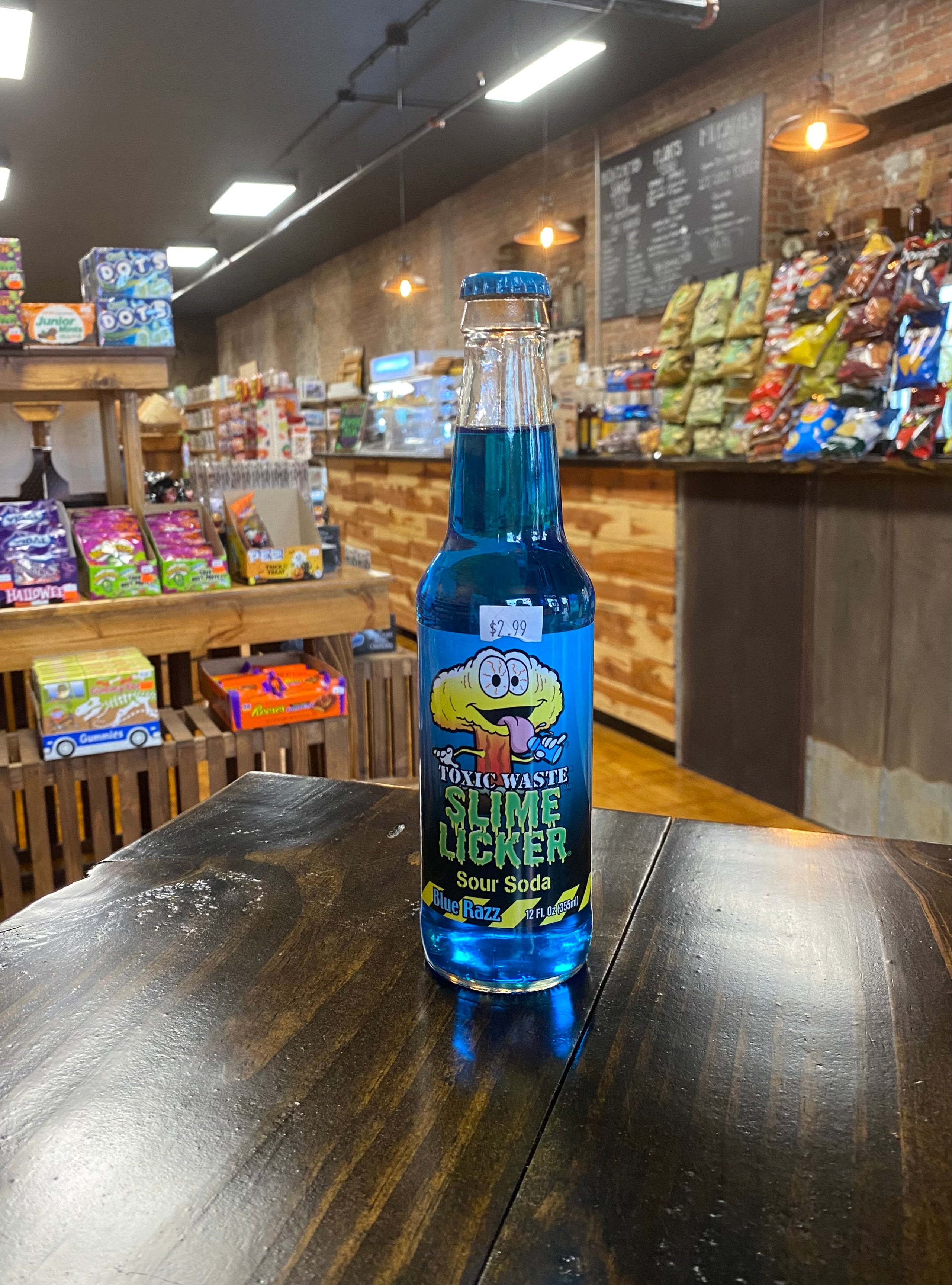 Toxic Waste Slime Licker Sour Soda Blue Razz 12oz | James' Sweet Spot